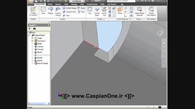 Autodesk Inventor Tutorial 2011 - 418 Corner Rip - نماشا